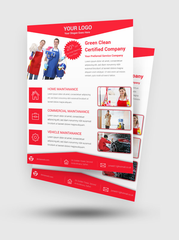 Free Cleaning Service PSD Flyer Template Free Download