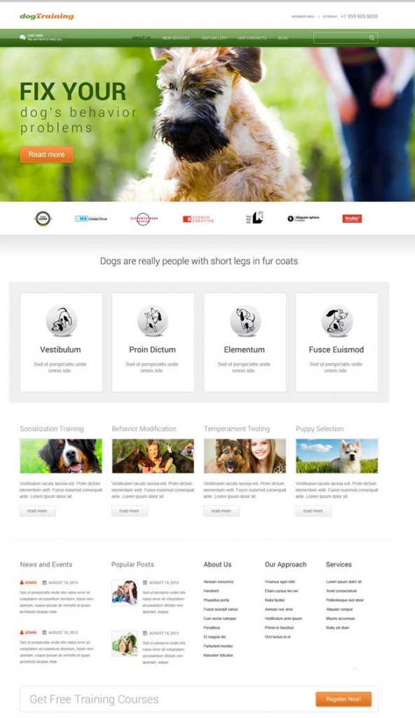 6 Best Dog Responsive Website Bootstrap Themes - DesignMaz