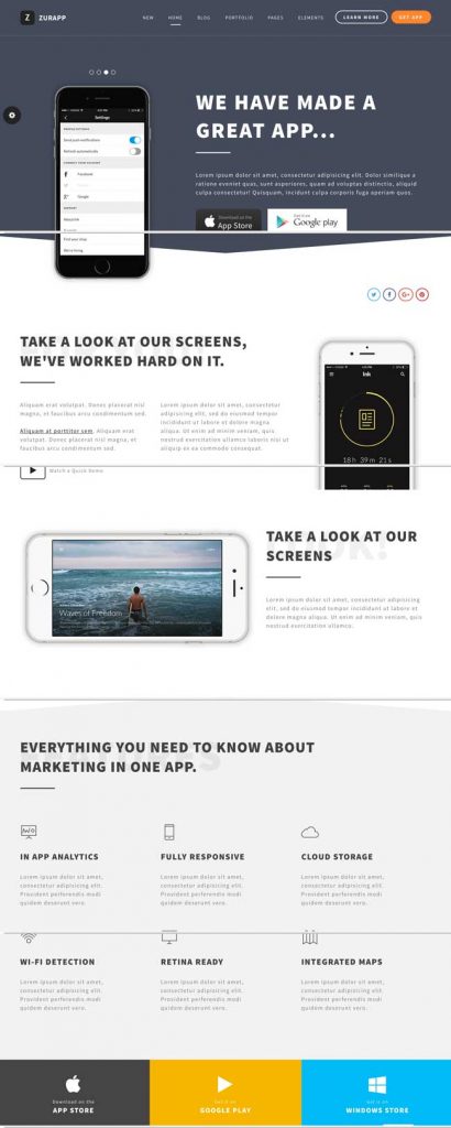 30+ Best App Showcase WordPress Themes 2016 - DesignMaz