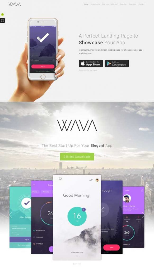 20+ Best Mobile App Landing Page Templates 2016