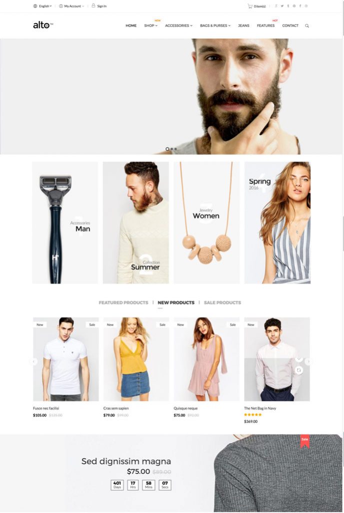 25+ Best Responsive Minimal Magento Themes 2017 - DesignMaz