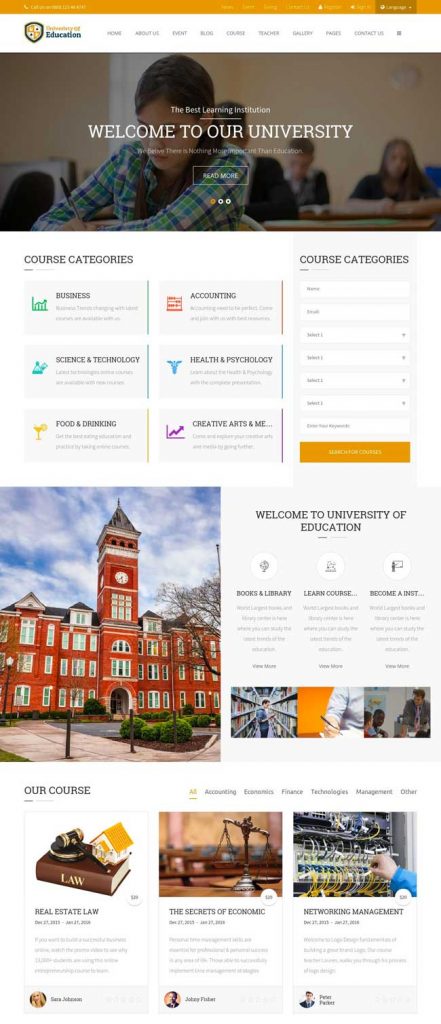 35+ Best Education Responsive HTML Templates for Universities, Schools ...