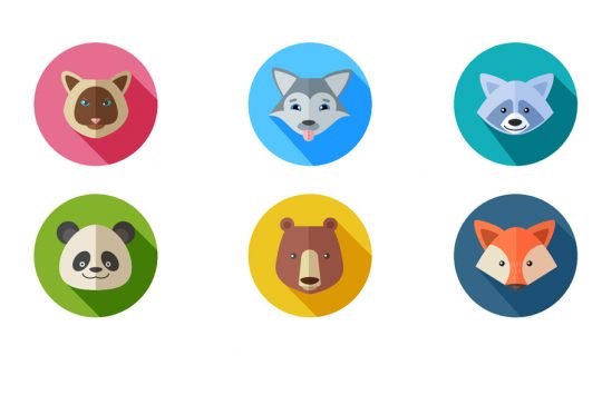 Free Flat Animal Vector Icons Set Ai | Free download