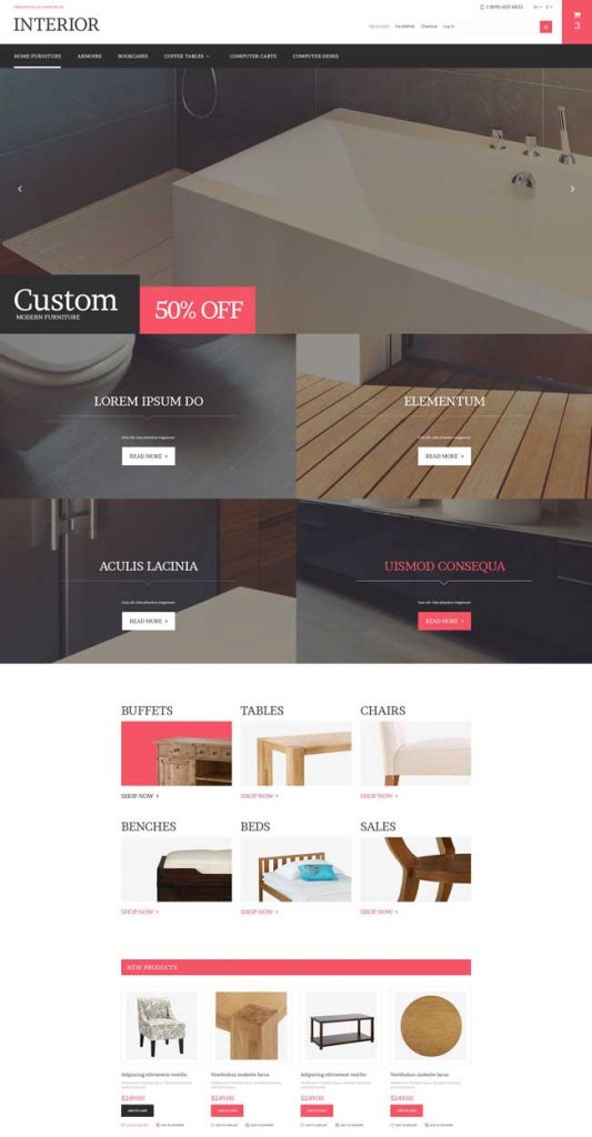 20+ Most Popular Interior Furniture Magento Themes 2016